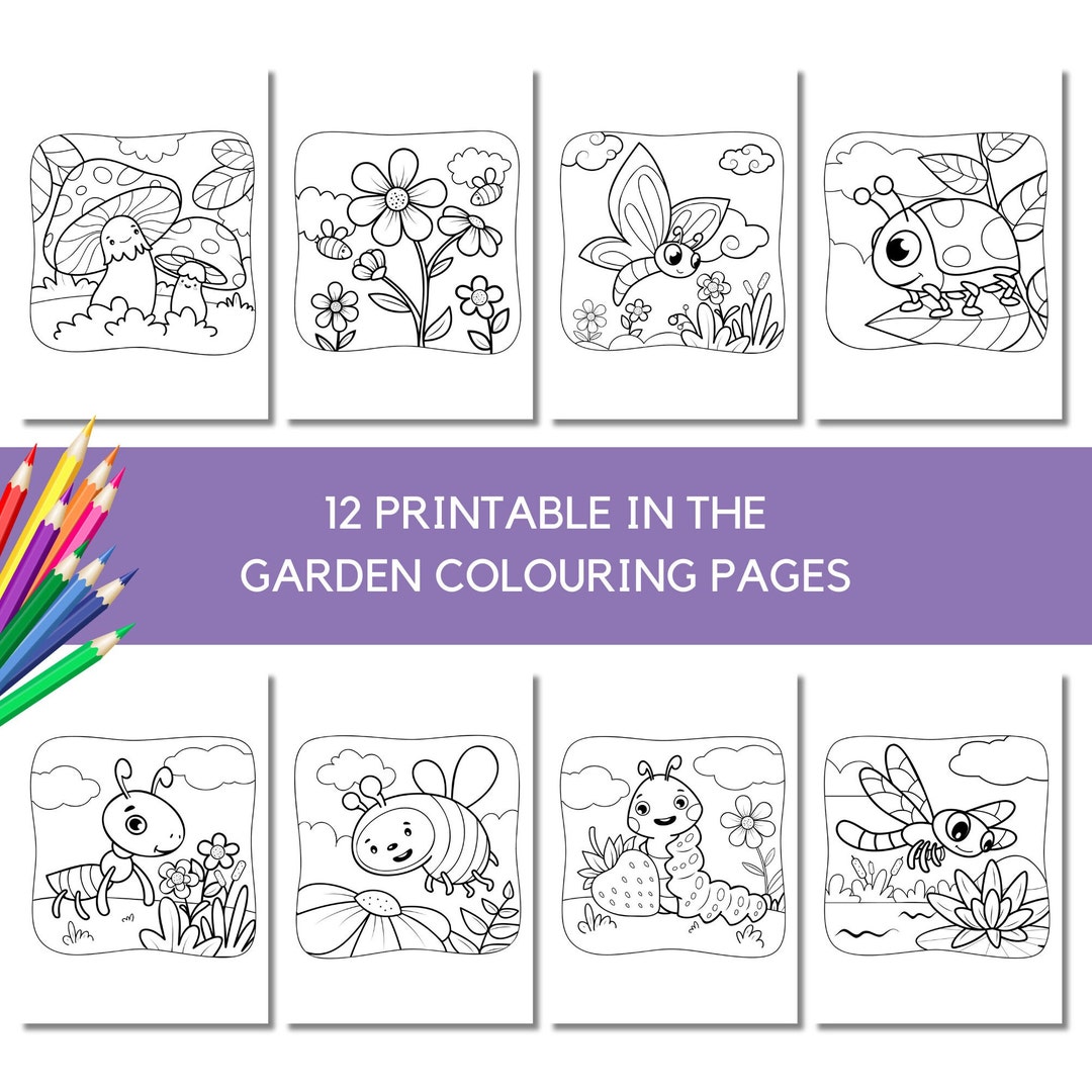 In the Garden Colouring Pages - Printables - Kids Colouring Pages ...