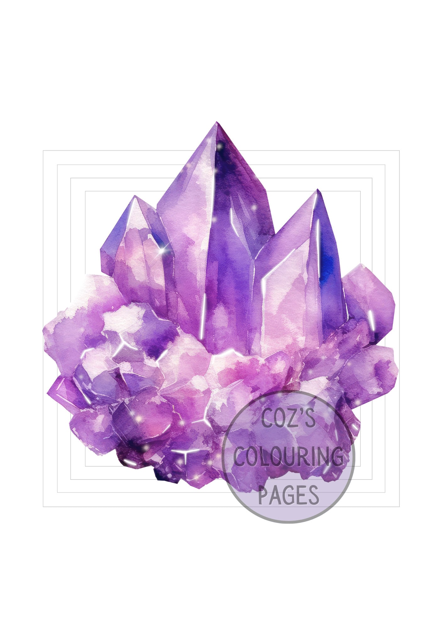 10 Printable Geode Reverse Colouring Pages - Kids & Adult Colouring ...