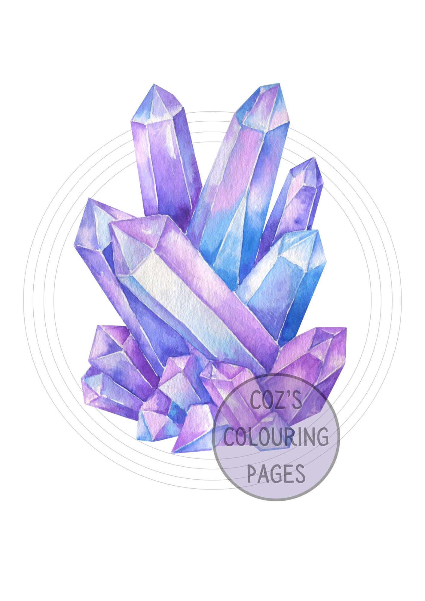 10 Printable Geode Reverse Colouring Pages - Kids & Adult Colouring ...
