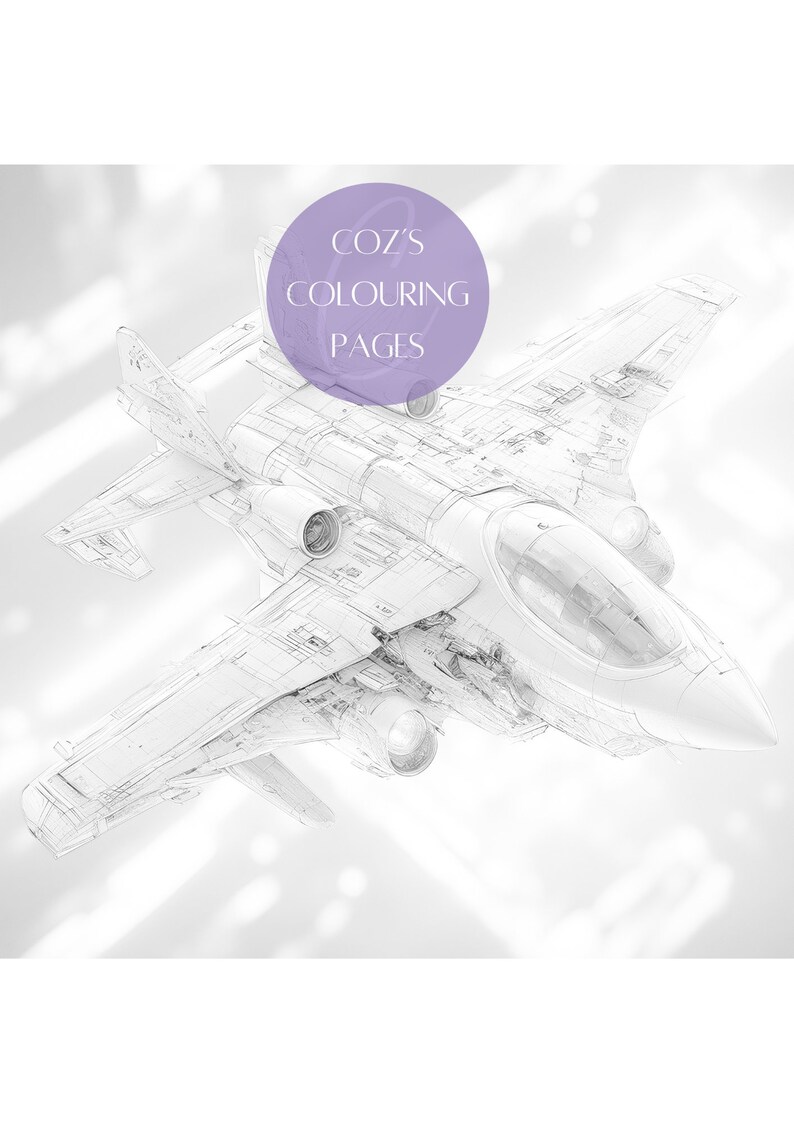 10 Airplane Colouring Pages - Printable Coloring Pages - Etsy
