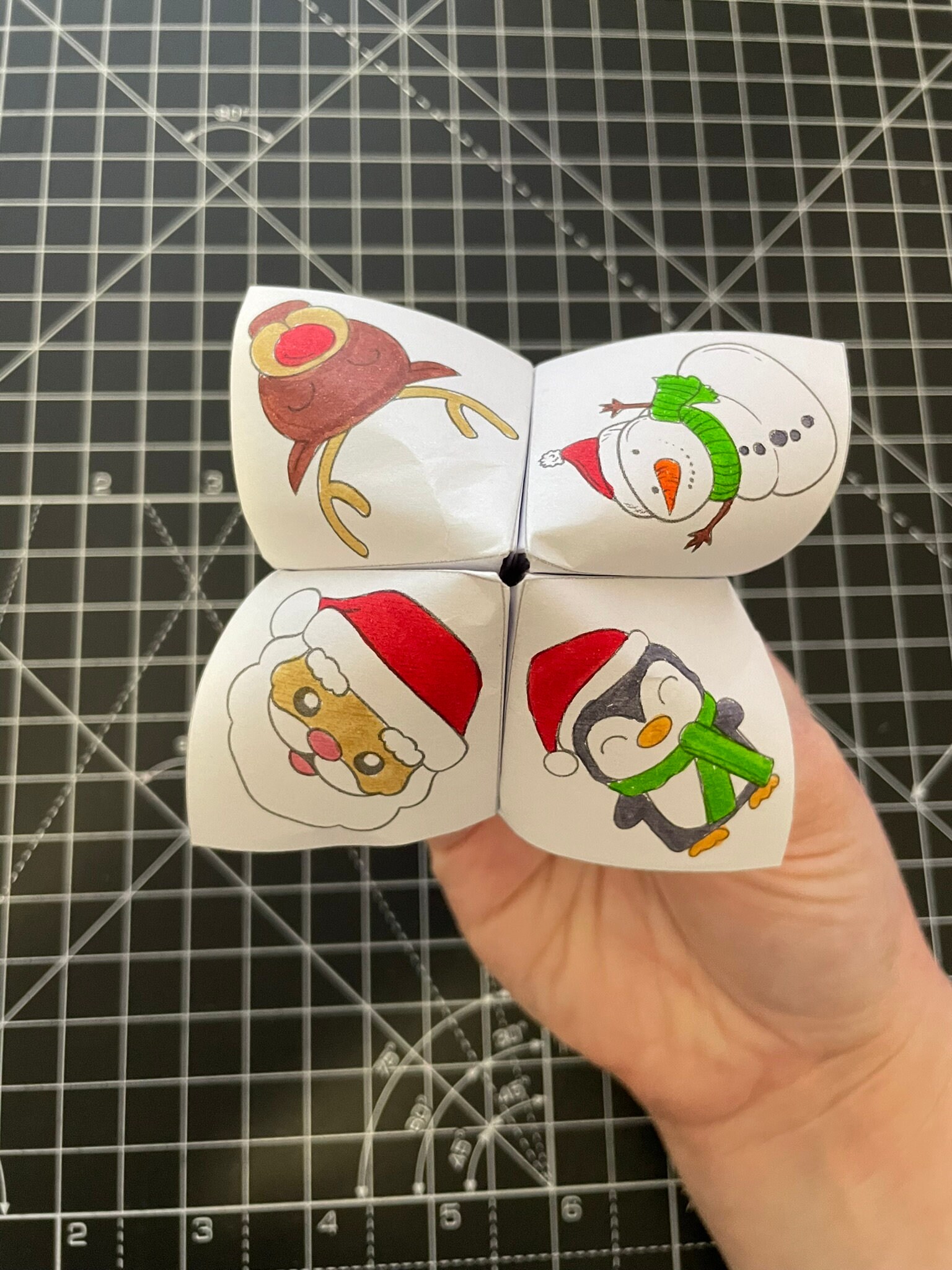 Christmas Chatterbox- Colour Your Own Chatterbox - Printable - Etsy