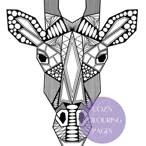 Geometric Animal Zendoodle Colouring Pages - Digital Download - Etsy