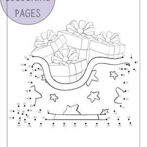Christmas Dot to Dot Colouring Pages - Printables - Kids Colouring ...