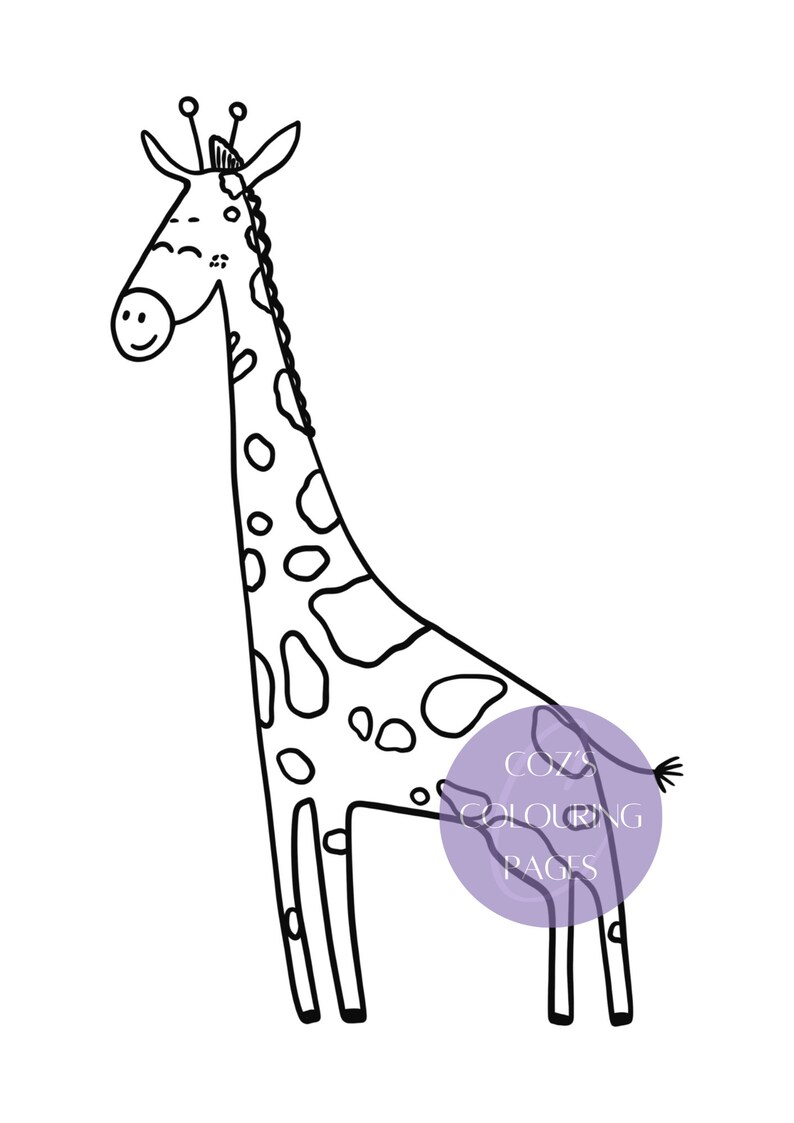 Cute Animal Colouring Pages - Printable Colouring Pages - Etsy