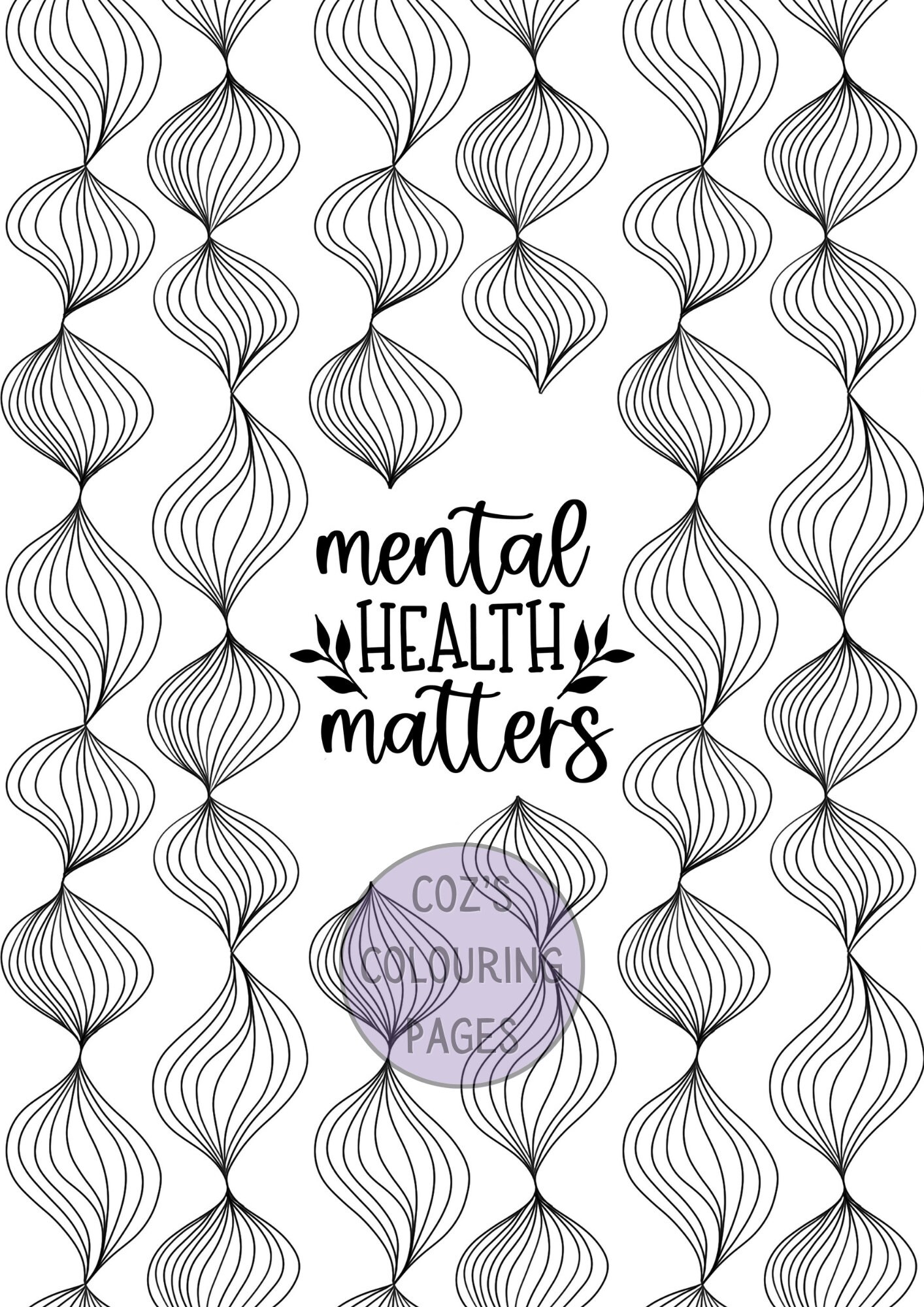 Mental Health Colouring Pages - Printables - Digital Download - Etsy