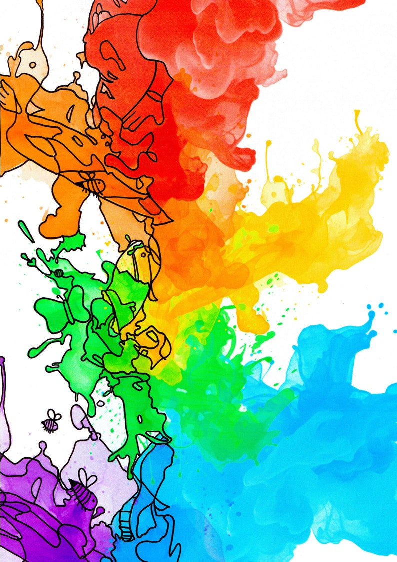 100 Reverse Colouring Pages Printables Digital Download - Etsy