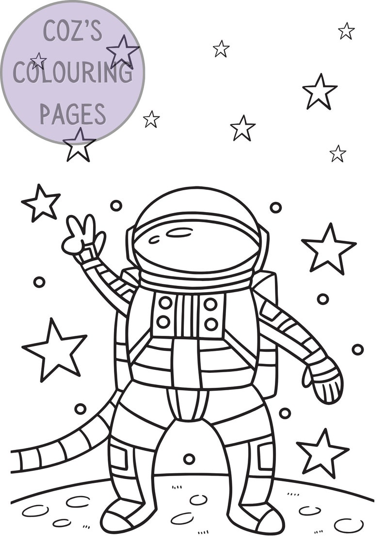 Space Colouring Pages - Printables - Kids Colouring Pages - Digital ...