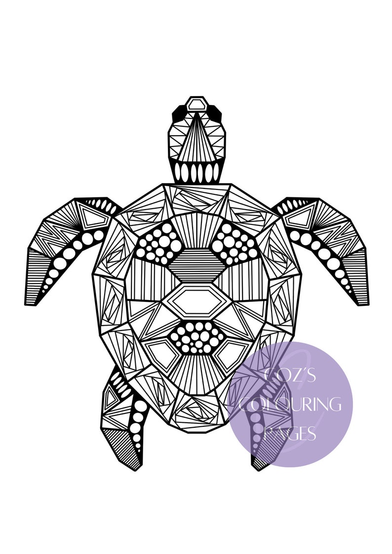Geometric Animal Zendoodle Colouring Pages - Digital Download - Etsy