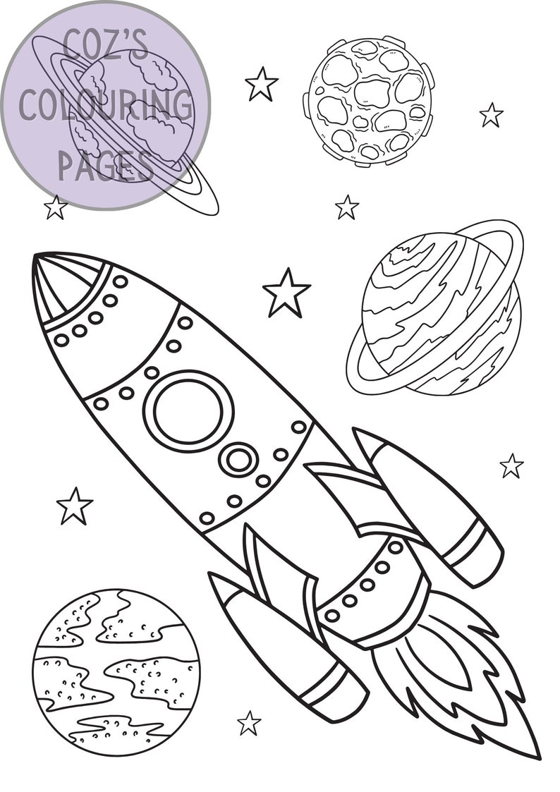 Space Colouring Pages Printables Kids Colouring Pages Digital Download ...