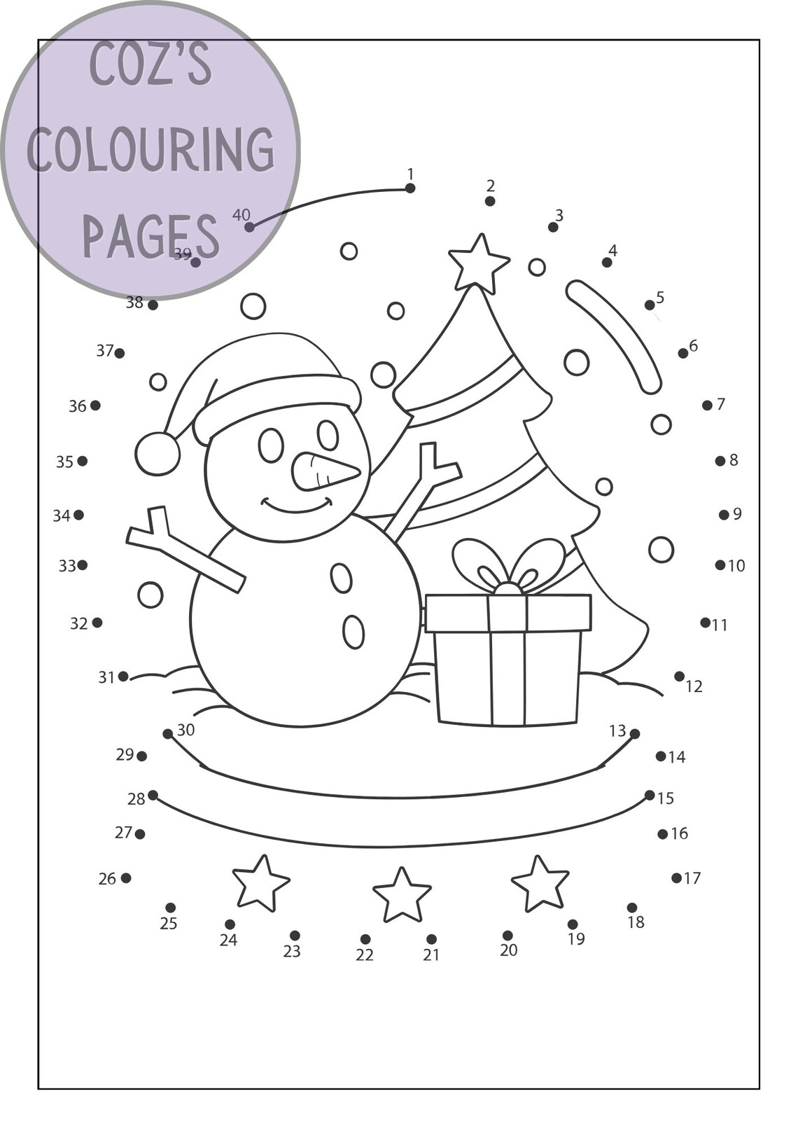 Christmas Dot to Dot Colouring Pages Printables Kids Colouring Pages ...
