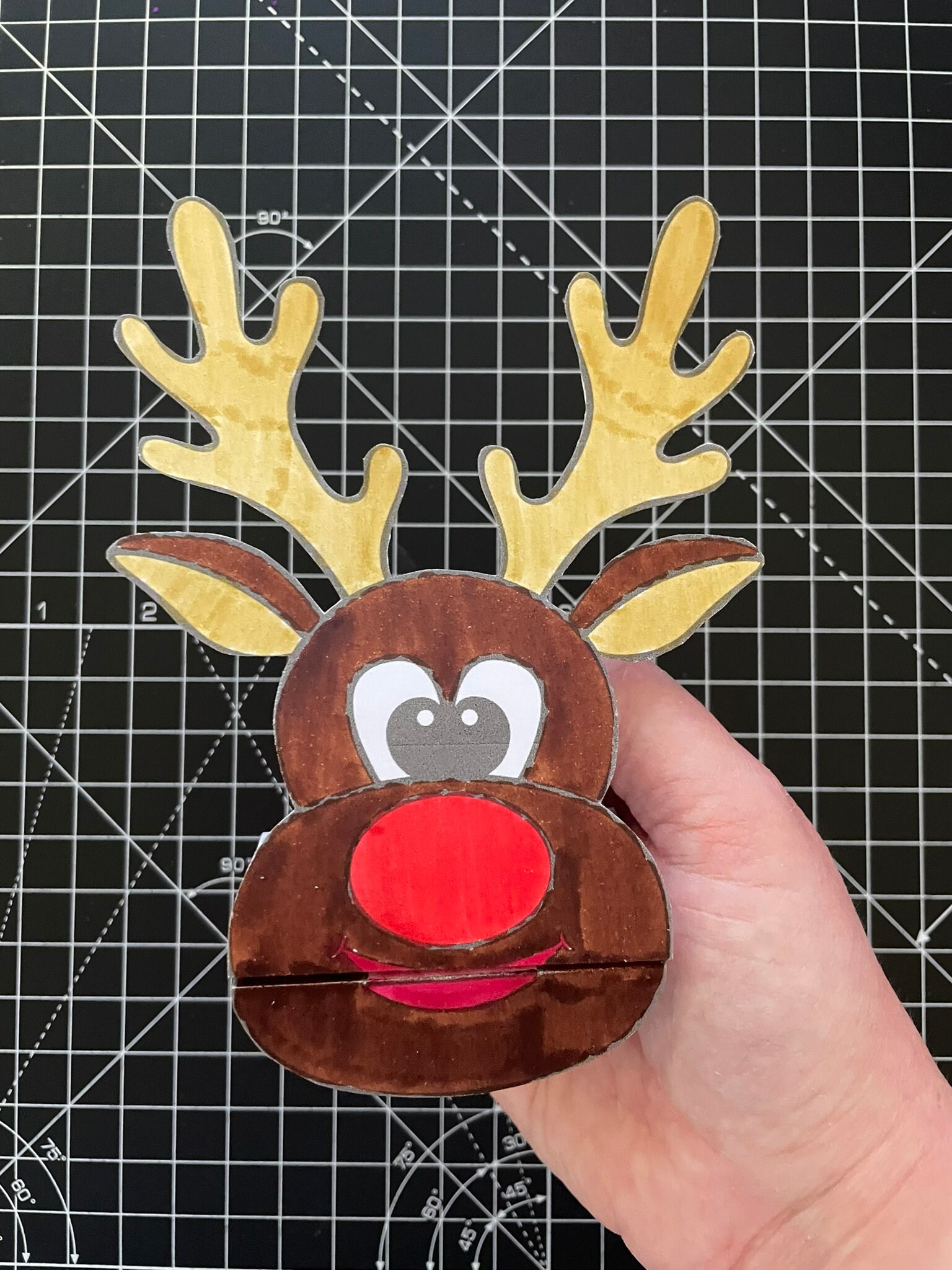 Reindeer Hand Puppet - Colour Your Own Hand Puppet- Printable - Etsy