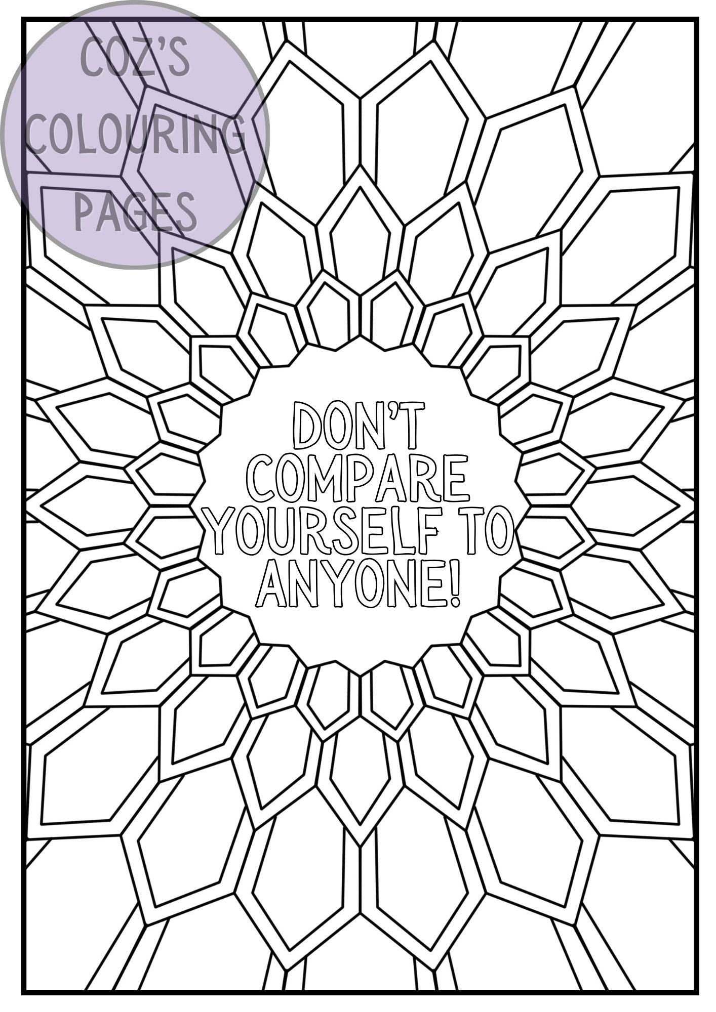 Positive Affirmation Colouring Pages - Printables - Adult Colouring ...