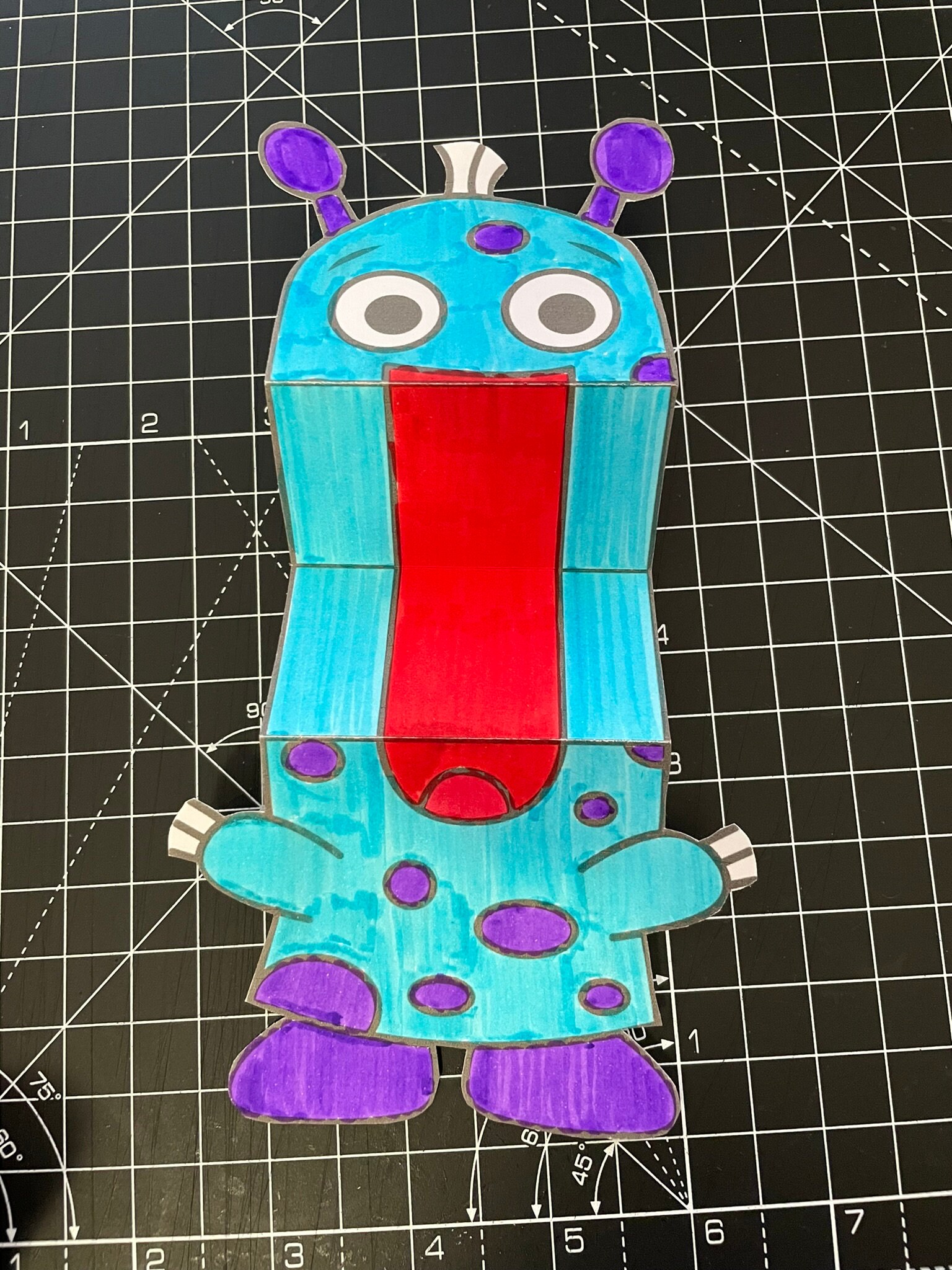 Monster Hand Puppet - Colour Your Own Hand Puppet- Printable - Etsy