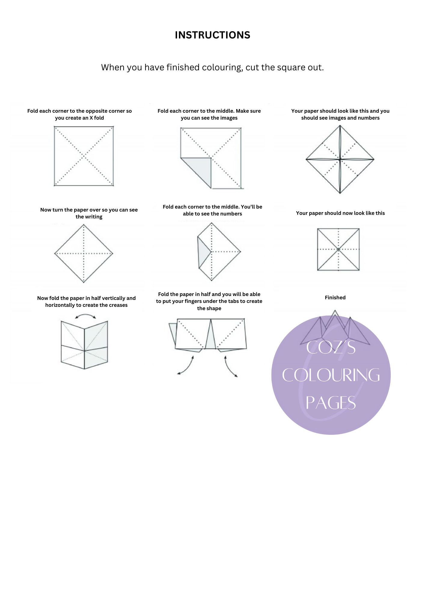 Christmas Chatterbox- Colour Your Own Chatterbox - Printable - Etsy