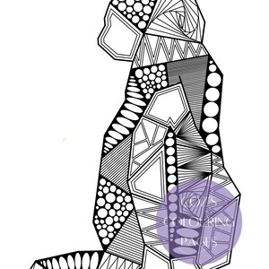 Geometric Animal Zendoodle Colouring Pages - Digital Download - Etsy