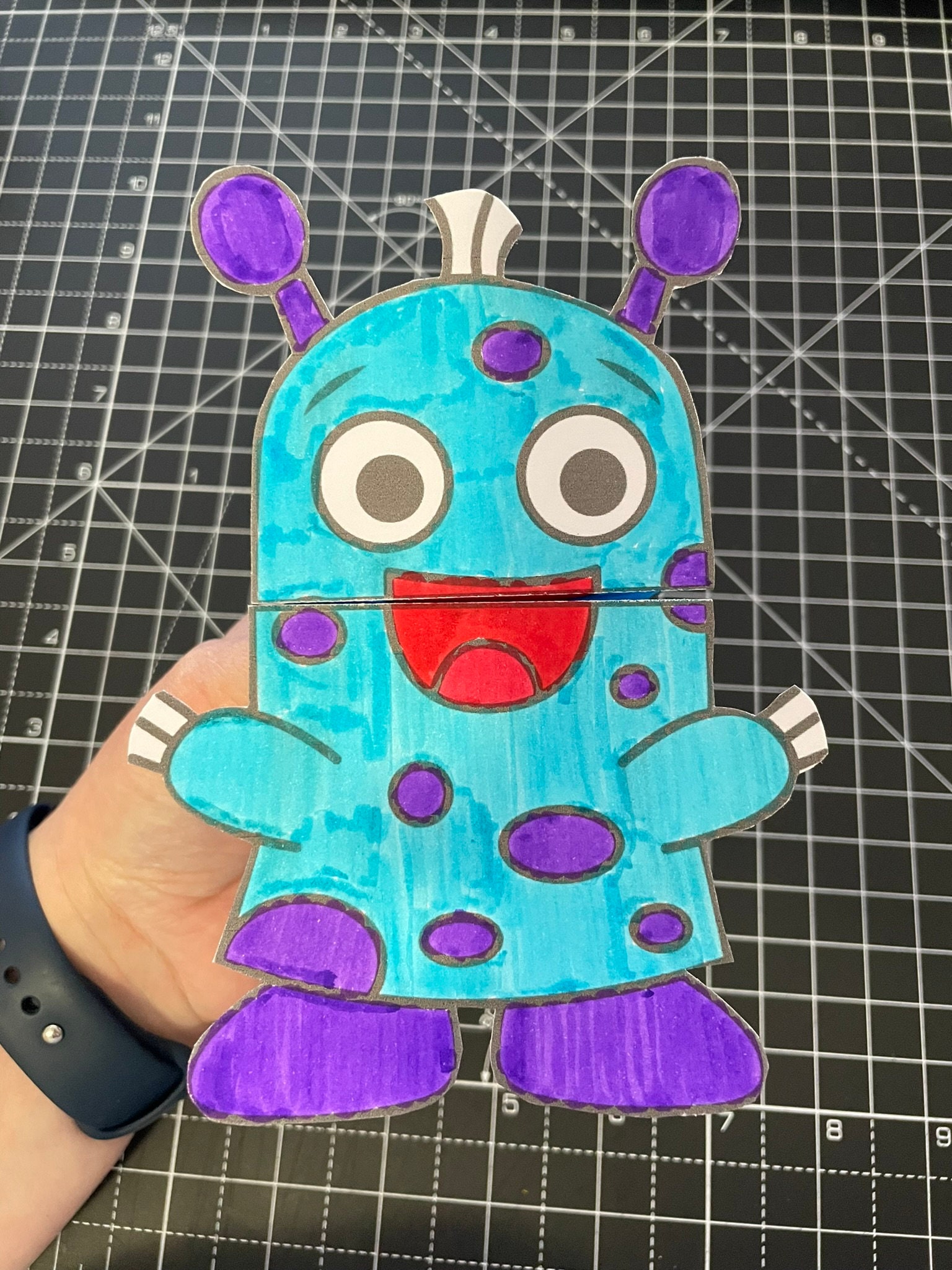 Monster Hand Puppet - Colour Your Own Hand Puppet- Printable - Etsy