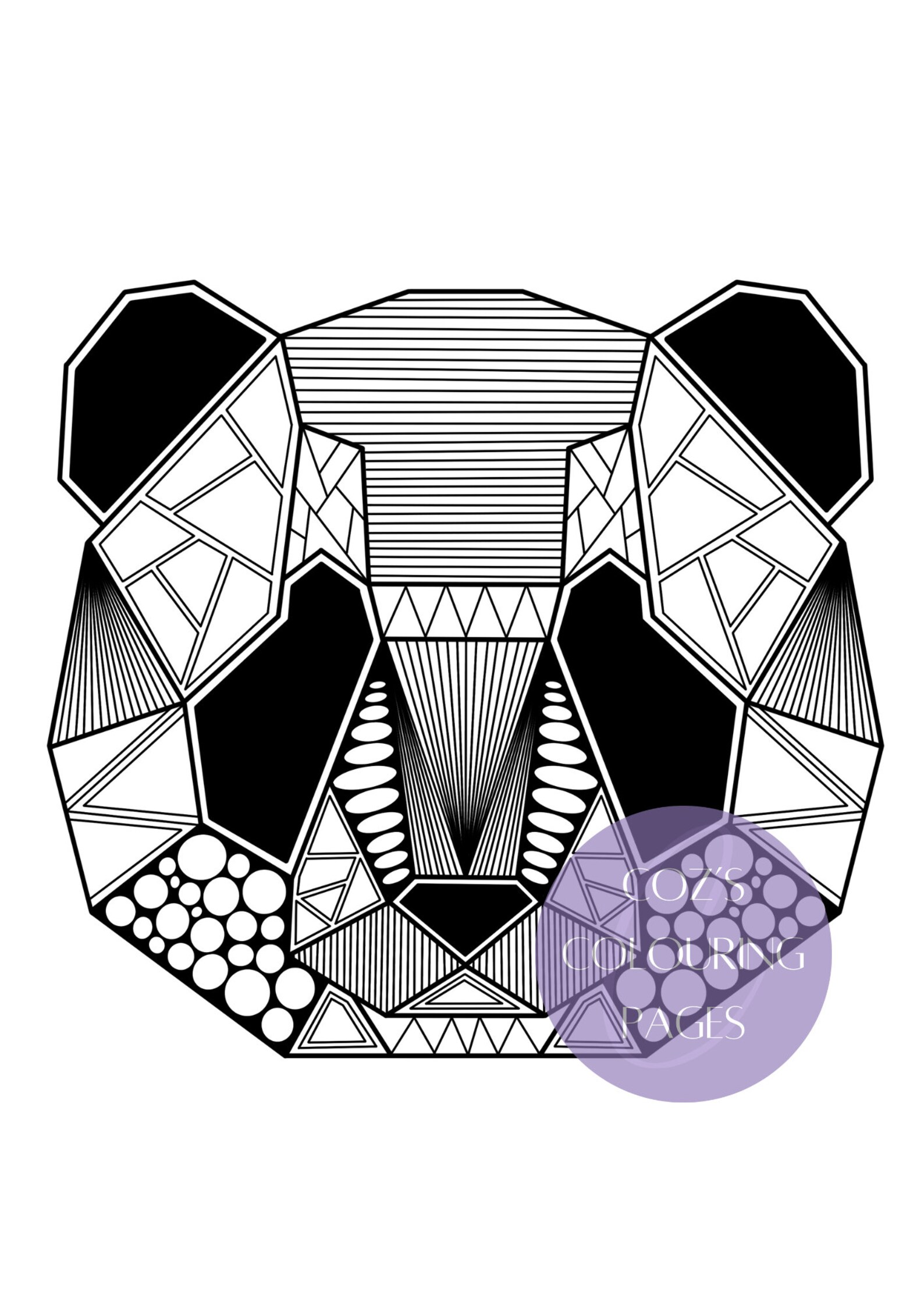 Geometric Animal Zendoodle Colouring Pages - Digital Download - Etsy