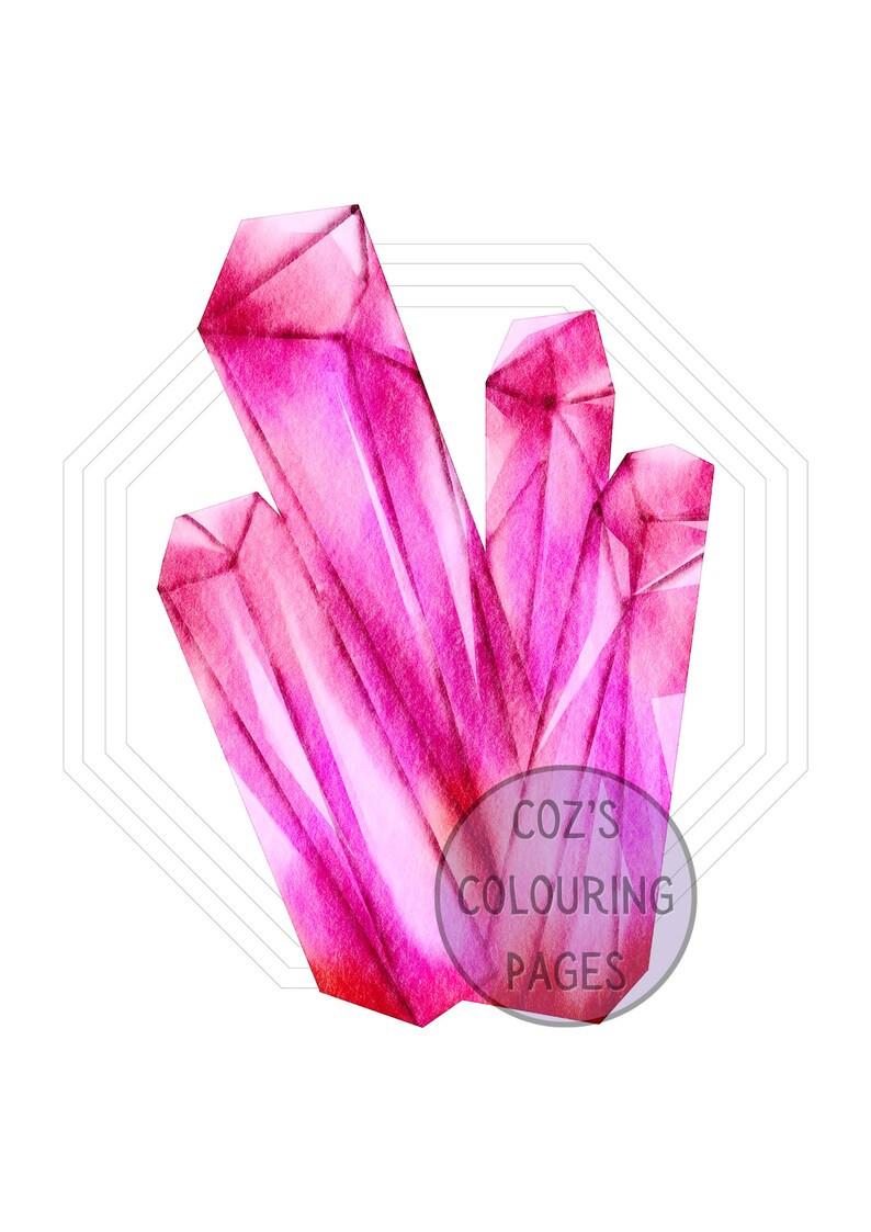 10 Printable Geode Reverse Colouring Pages - Kids & Adult Colouring ...