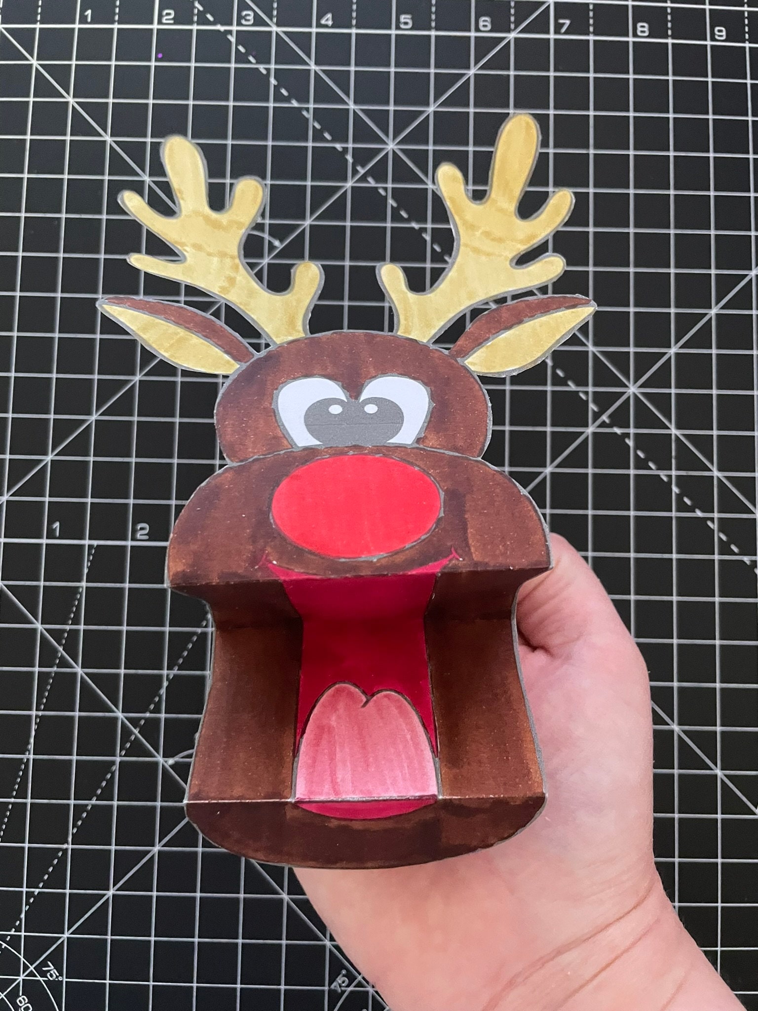 Reindeer Hand Puppet - Colour Your Own Hand Puppet- Printable - Etsy