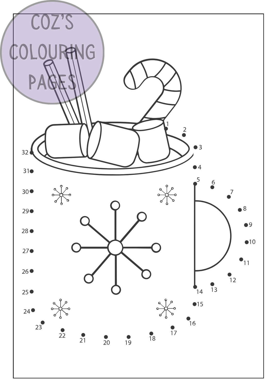 Christmas Dot to Dot Colouring Pages Printables Kids Colouring Pages ...