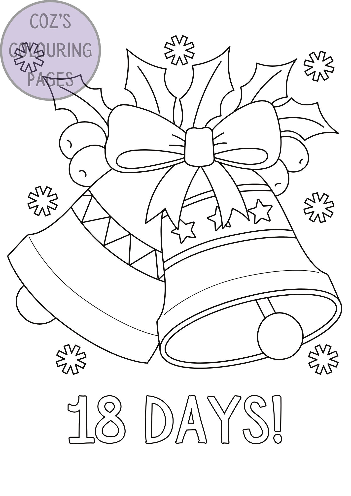 Christmas Countdown Colouring Pages - Printables - Kids Colouring Pages ...