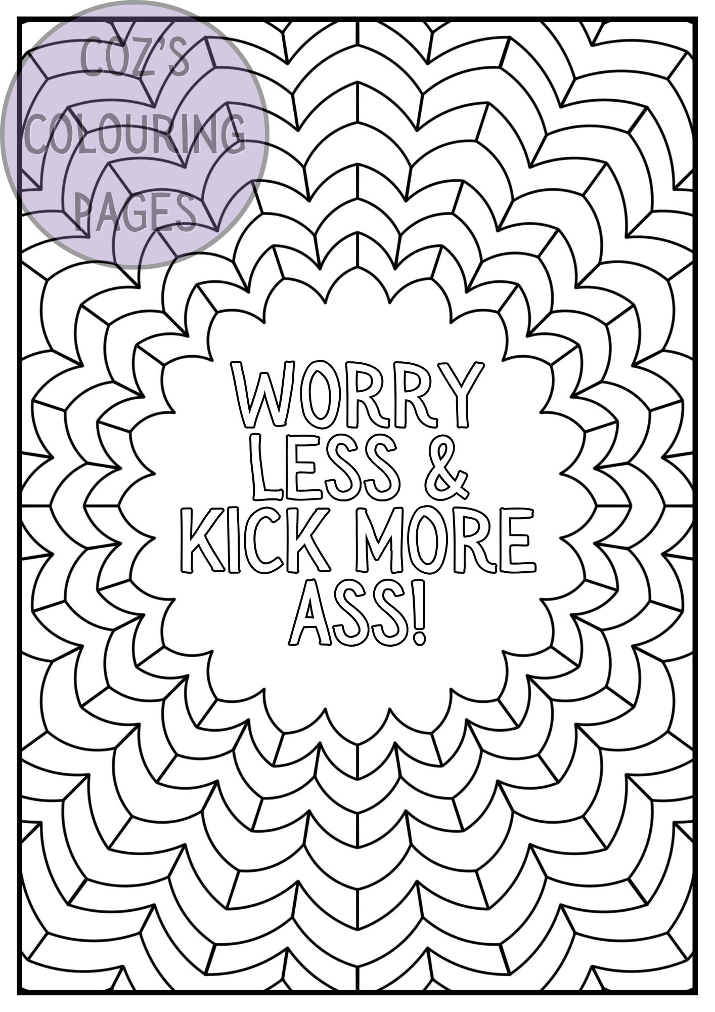 Sweary Colouring Pages Printables Adult Colouring Pages Digital ...