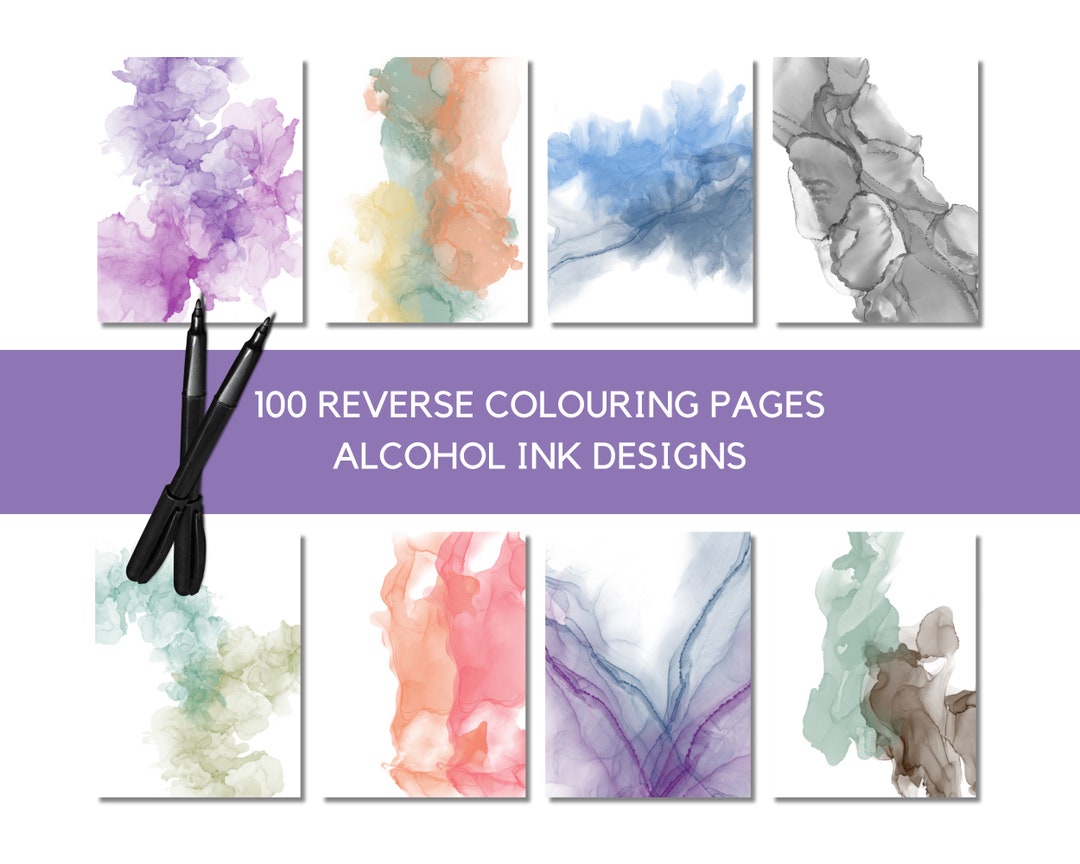 100 Reverse Colouring Pages Printables Digital Download - Etsy