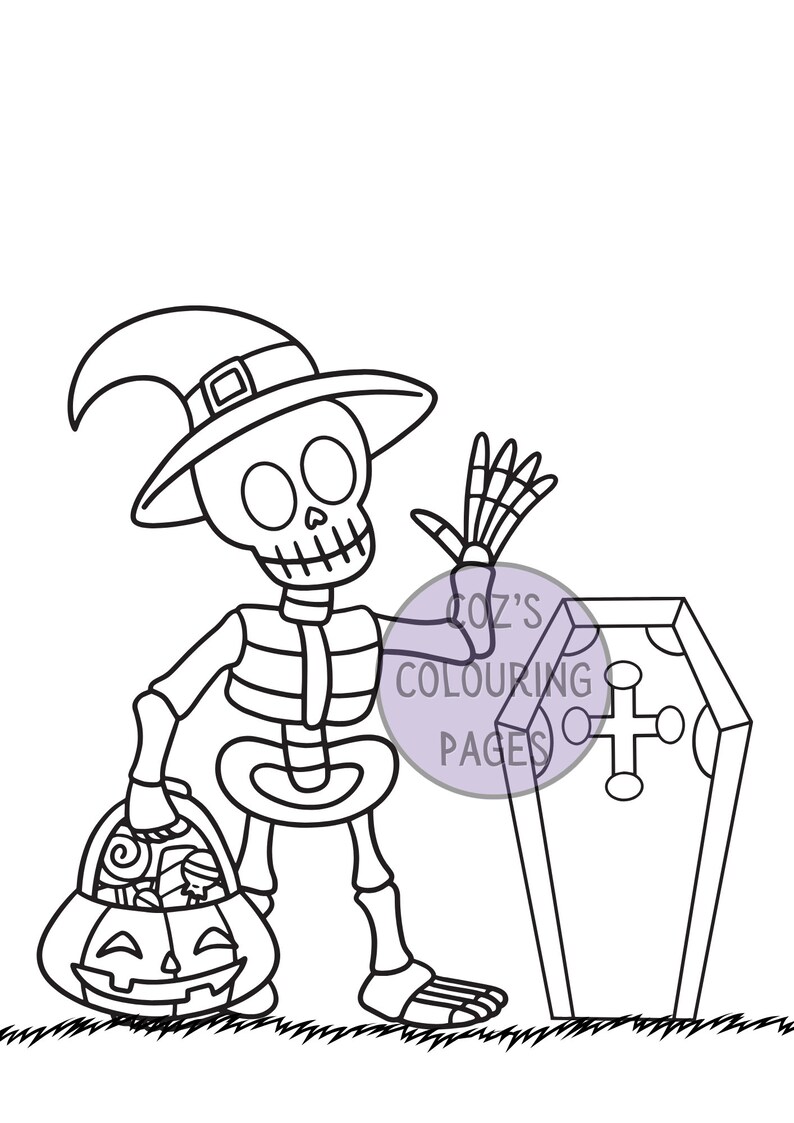 Halloween Colouring Pages Printables Kids Colouring Pages - Etsy