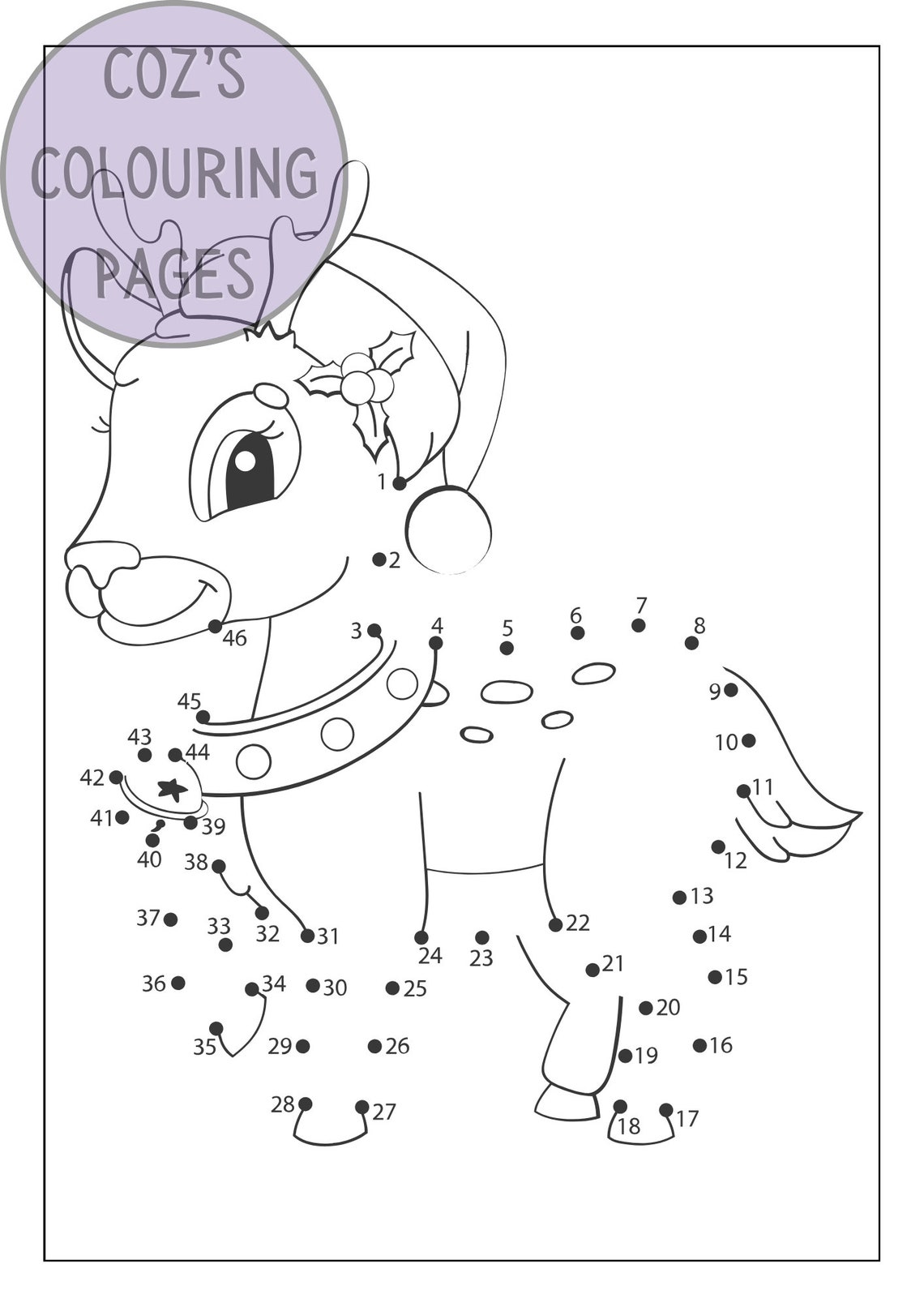 Christmas Dot to Dot Colouring Pages Printables Kids Colouring Pages ...