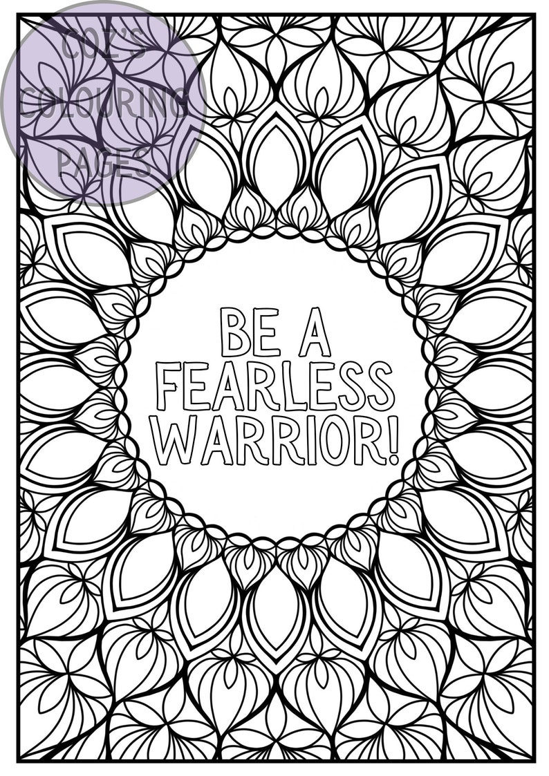 Positive Affirmation Colouring Pages Printables Adult Colouring Pages ...