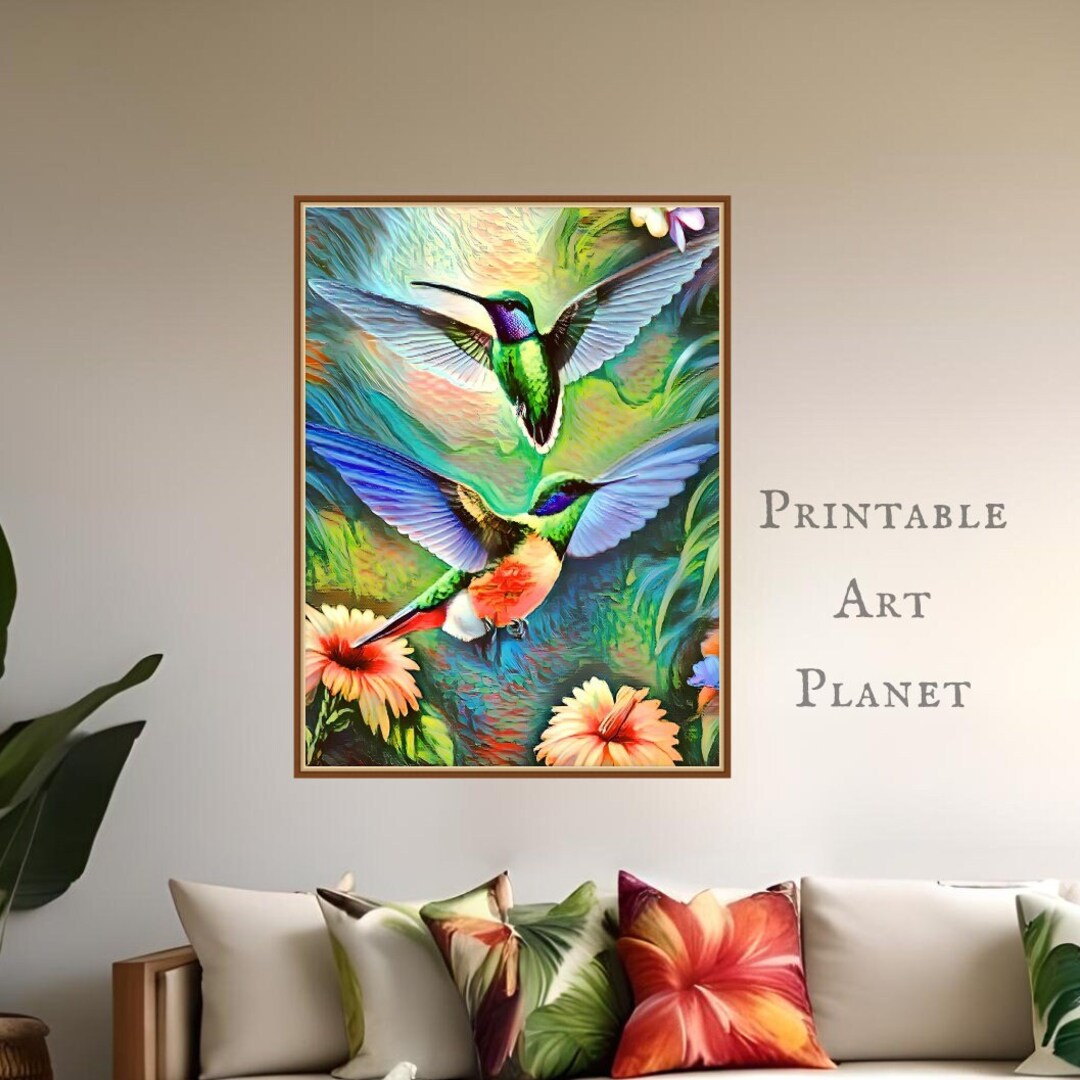 Hummingbirds East & West Digital Download Printable Wall Art Instant ...