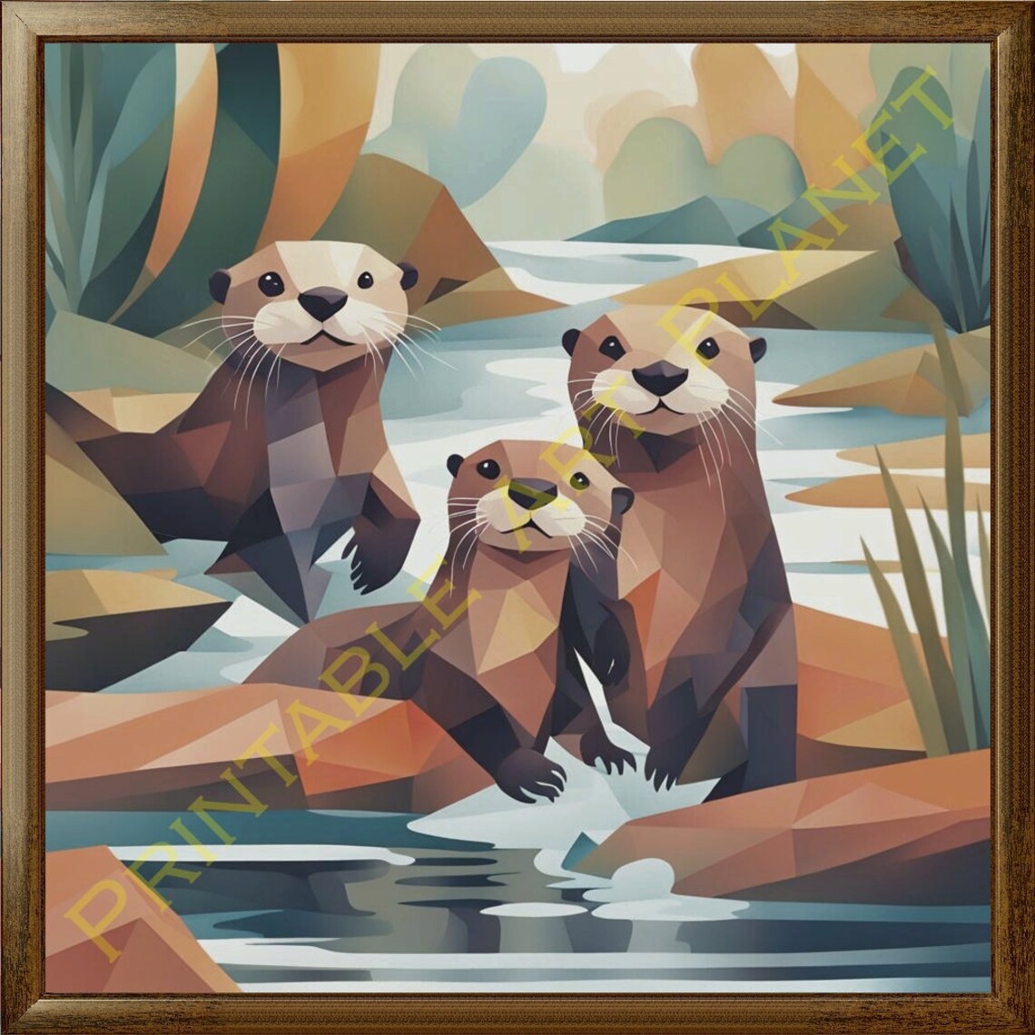 Three Otters Digital Download Printable Wall Art Instant Download - Etsy
