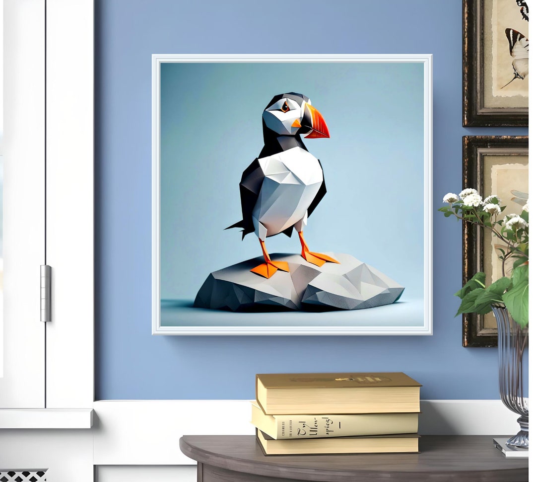 Paper Puffin Digital Download Printable Wall Art Instant Download ...