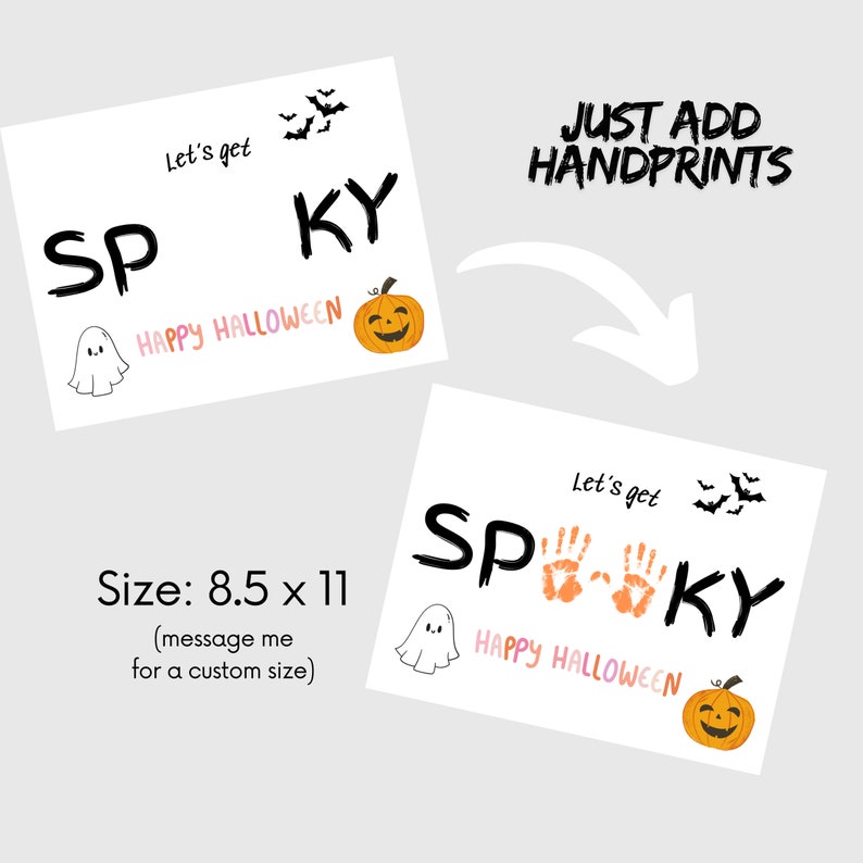 Spooky Halloween Handprint Craft | Halloween Handprint Art | Halloween ...