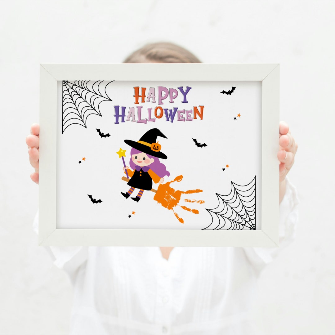 Halloween Witch Handprint Craft: Kids Fall Activity (digital Download ...