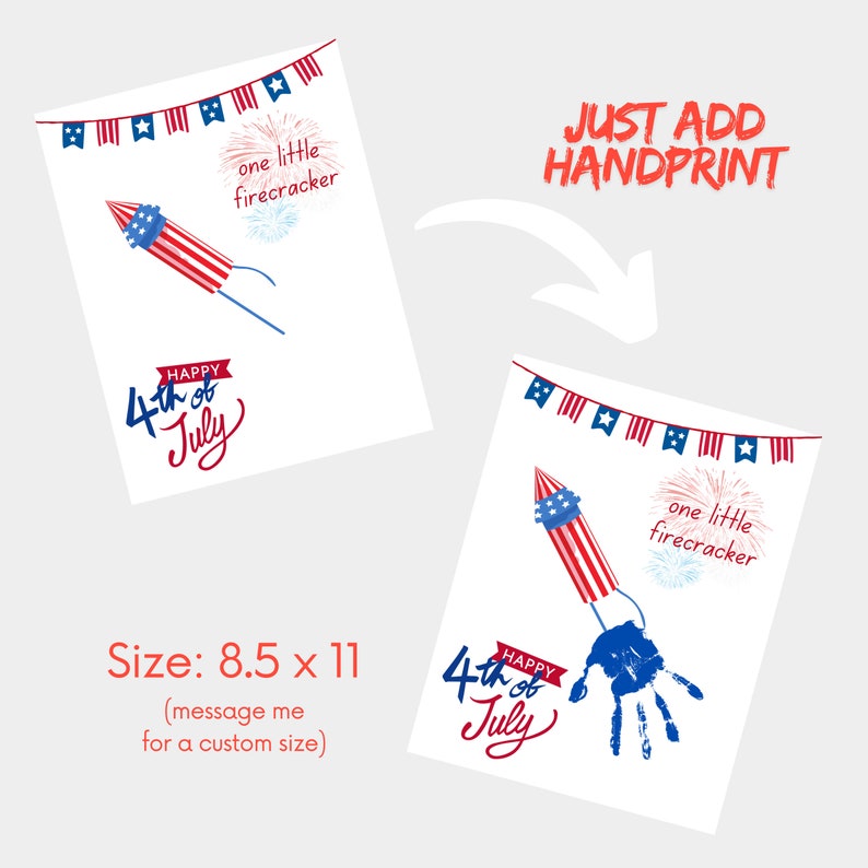 4th of July Handprint Art | 4th of July Craft for Toddlers | Handprint ...
