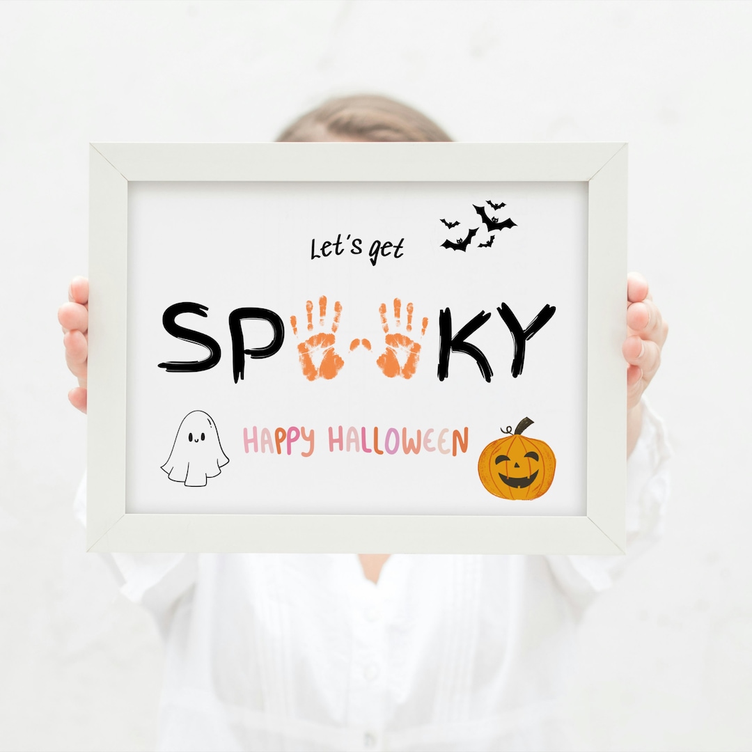 Spooky Halloween Handprint Craft | Halloween Handprint Art | Halloween ...