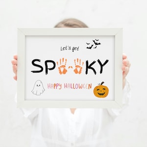 Spooky Halloween Handprint Craft | Halloween Handprint Art | Halloween ...