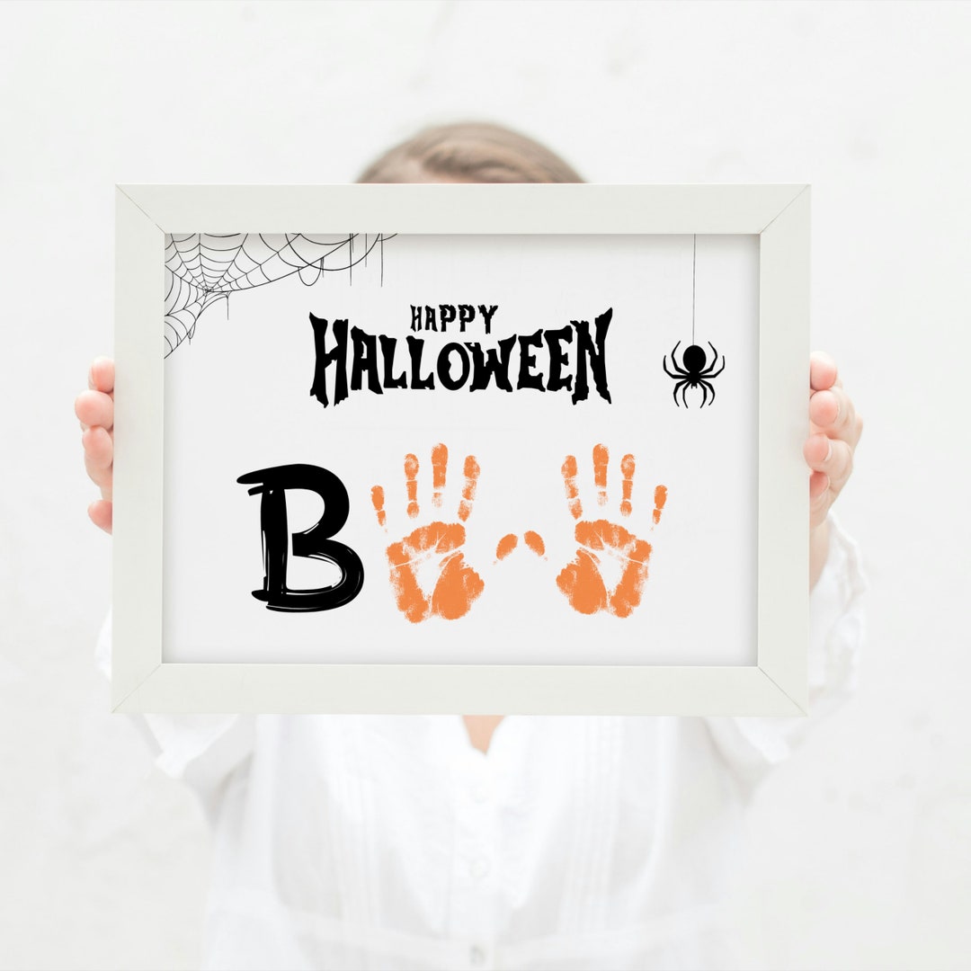 Boo Fall Handprint Craft for Kids | Halloween Ghost Handprint Craft ...