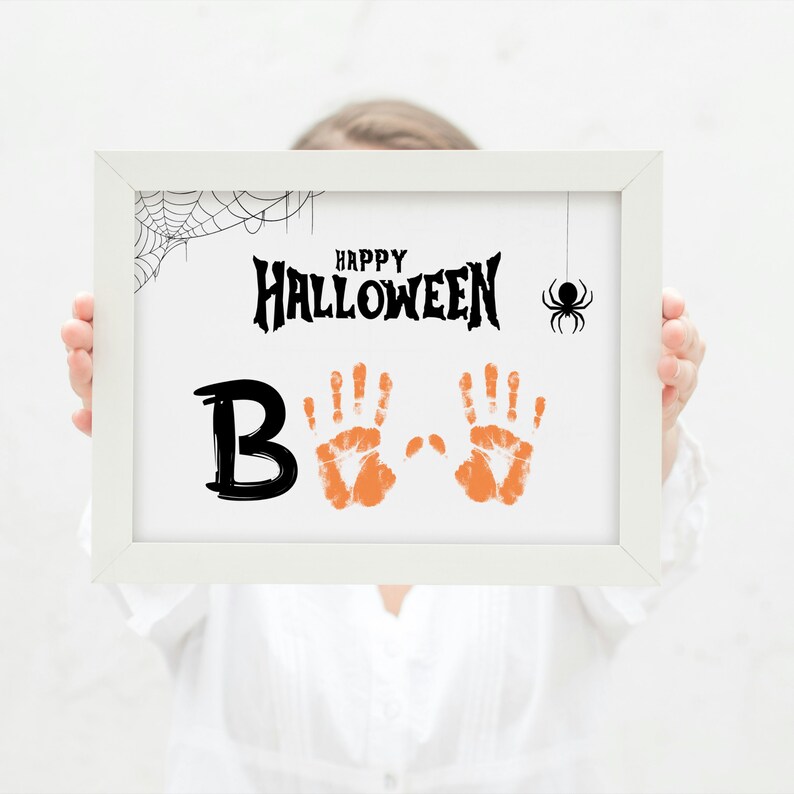 Boo Fall Handprint Craft for Kids Halloween Ghost Handprint Craft ...