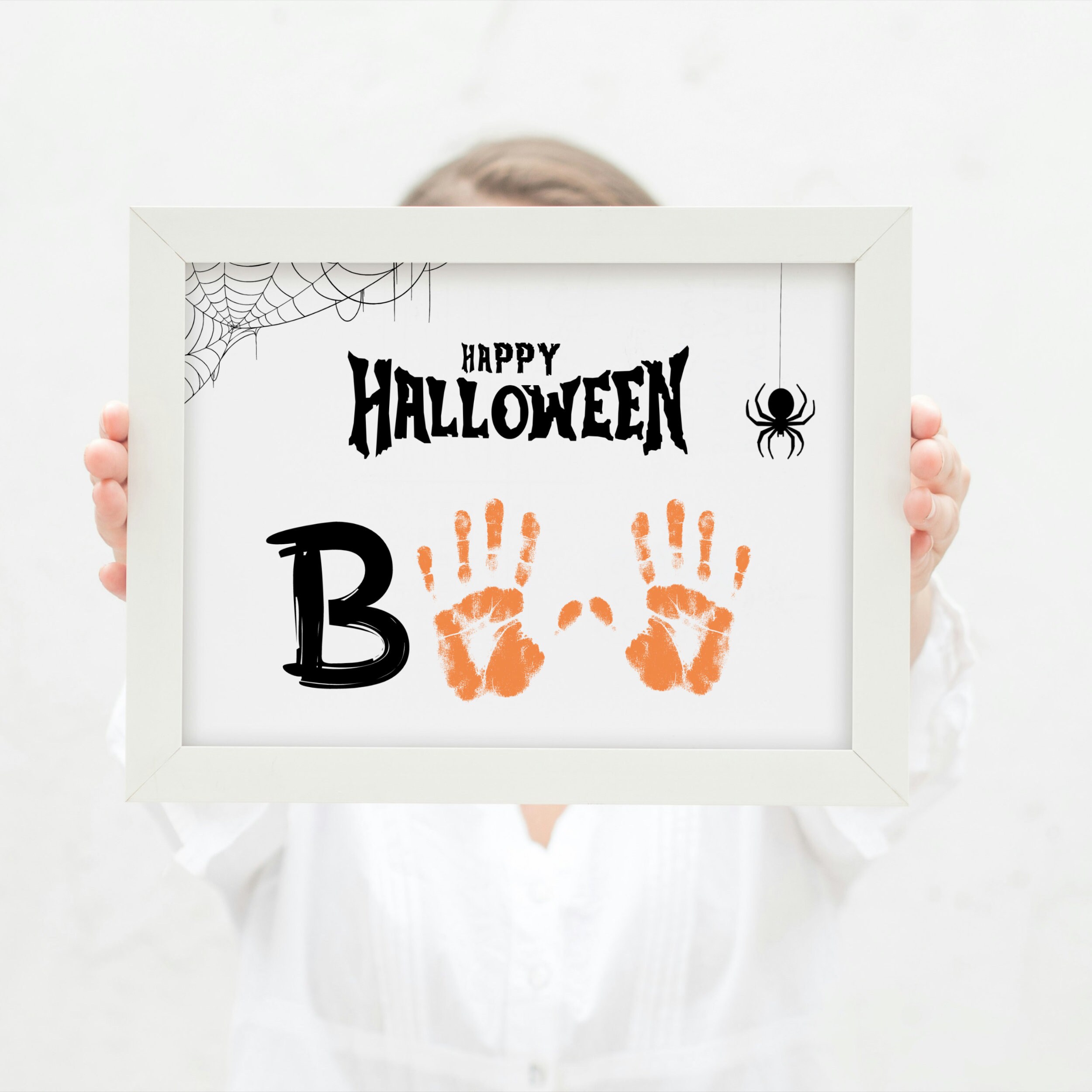 Boo Fall Handprint Craft for Kids Halloween Ghost Handprint Craft ...