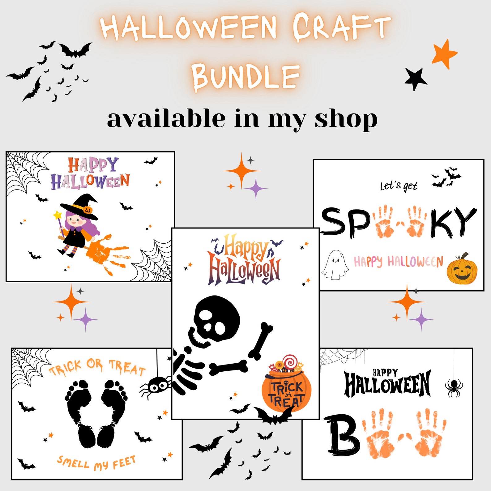 Spooky Halloween Handprint Craft | Halloween Handprint Art | Halloween ...