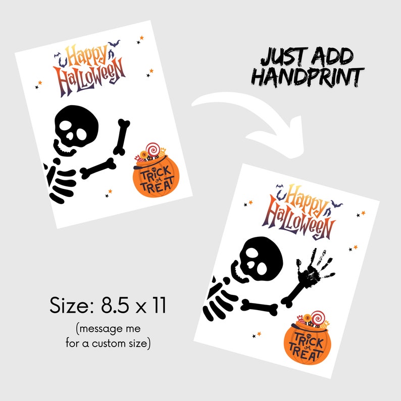 Halloween Skeleton Craft | Halloween Handprint Art | DIY Fall Handprint ...