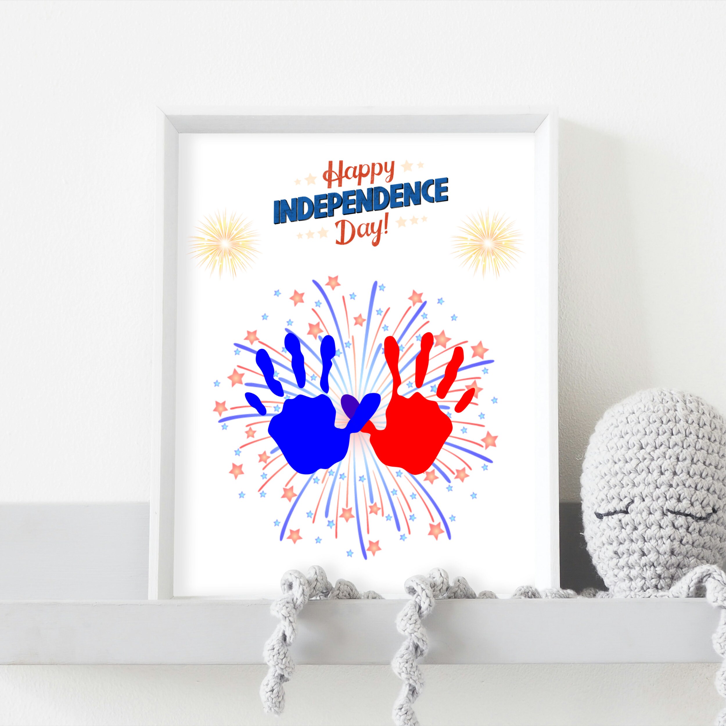 4th of July Handprint Art | 4th of July Craft for Toddlers | Handprint ...