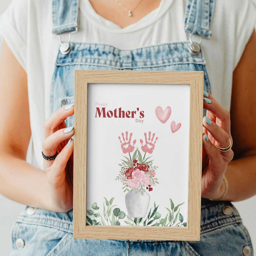 Mother's Day Handprint Printable | Craft Gift for Mom | Mother's Day ...