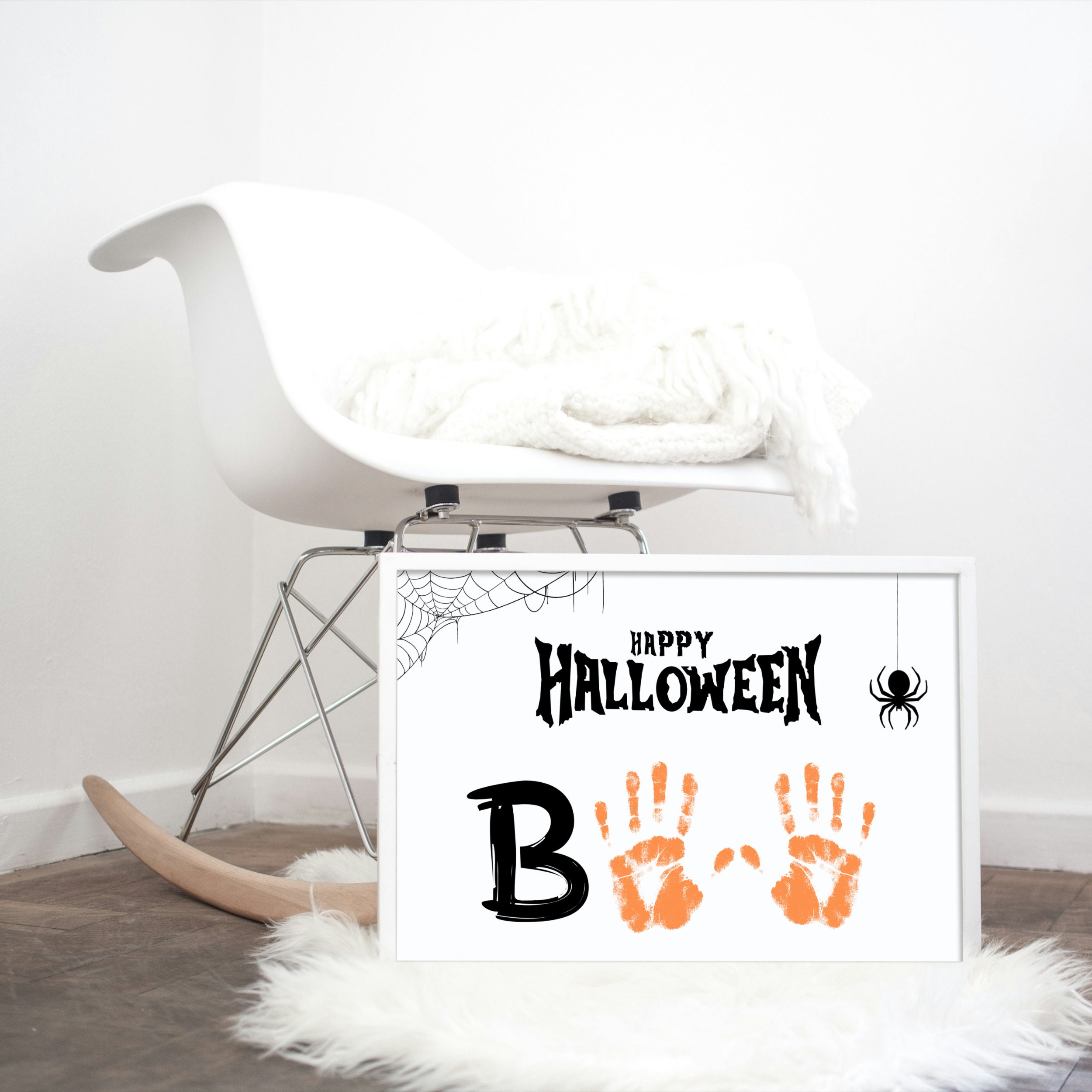 Boo Fall Handprint Craft for Kids | Halloween Ghost Handprint Craft ...