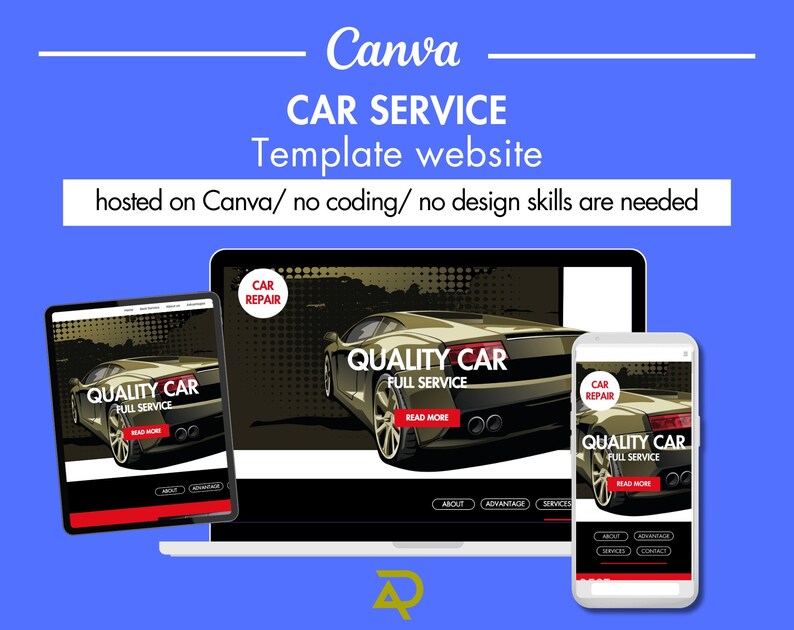 Canva Website Car Service Website Template Rent Car Website Canva ...