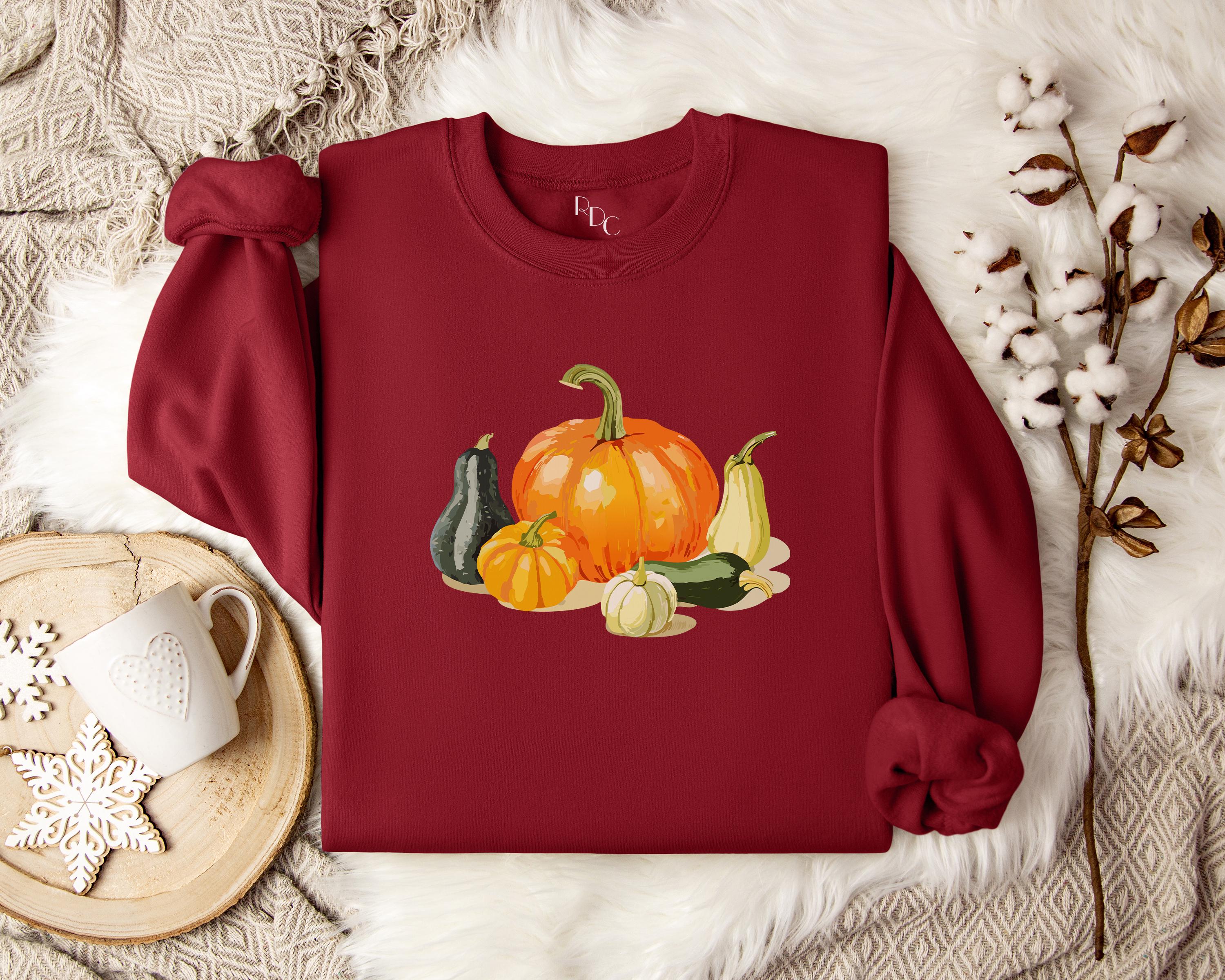 Pumpkin & Squash Family Sweatshirt, Fall Season Shirt, Thanksgiving ...