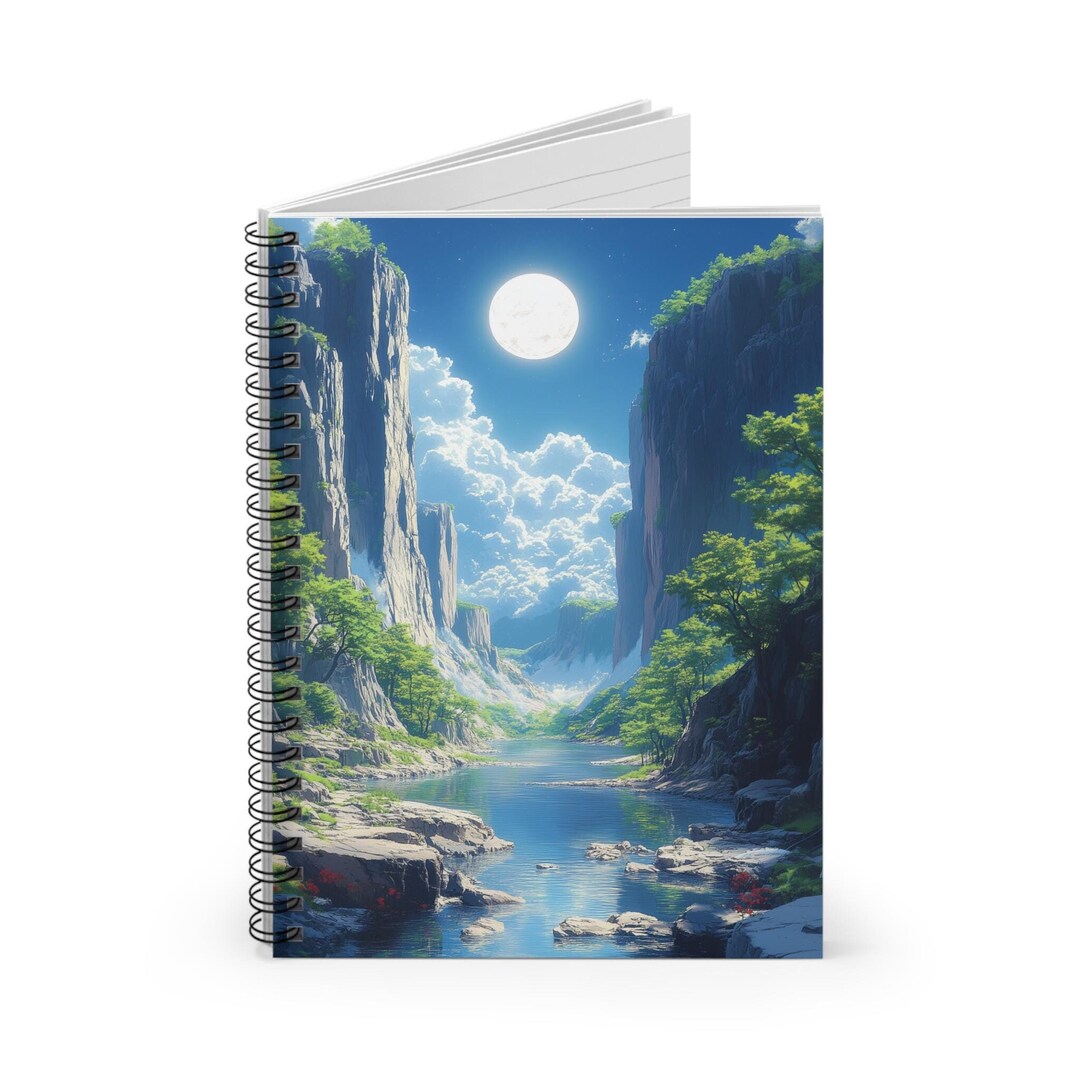 Scenic Landscape Beautiful Spiral Notebook - Ruled Line, Journal, Diary ...