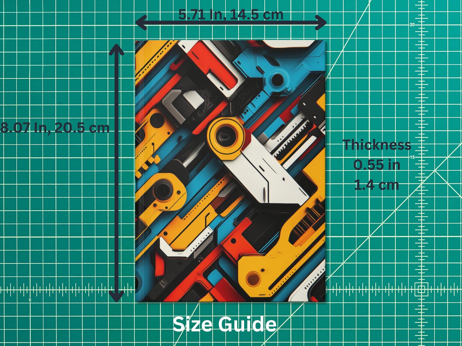 Sci Fi Hardcover Journal Matte, Cyberpunk Futuristic Diary Notebook ...